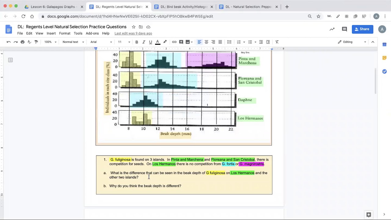 beak depth regents - YouTube