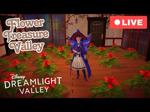 Live 🔴 FLOWERS! Treasure Valley! Disney Dreamlight Valley (No ...