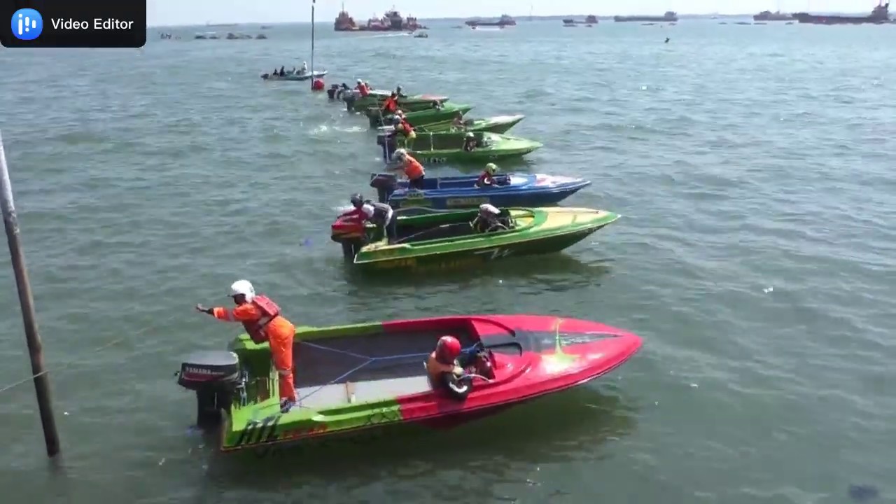 perempat final race 2 speed boat balikpapan 2019 - YouTube