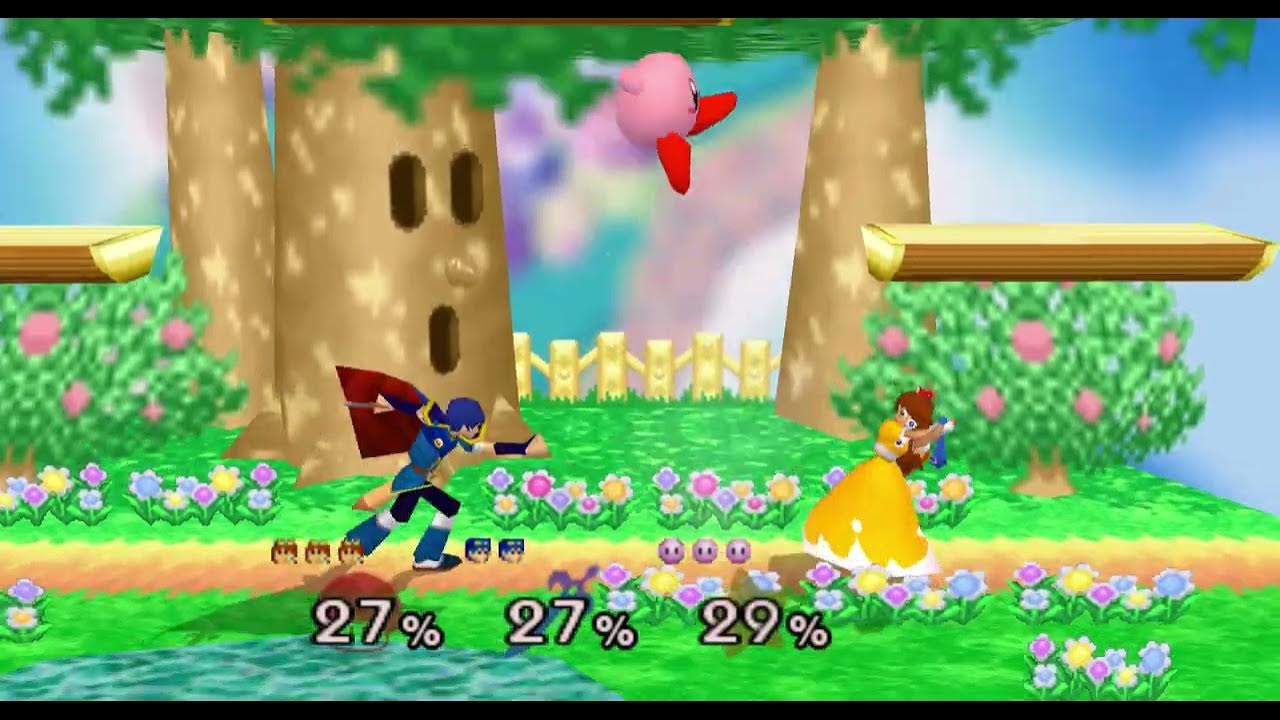 Super Smash Bros 1 Wave 1.5 - Marth vs Daisy vs Kirby no TAS - YouTube