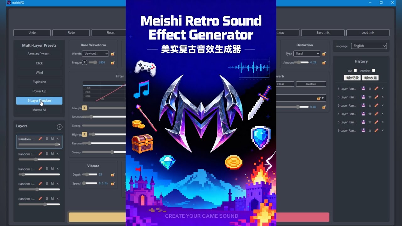 meishi retro sound effect generator - YouTube