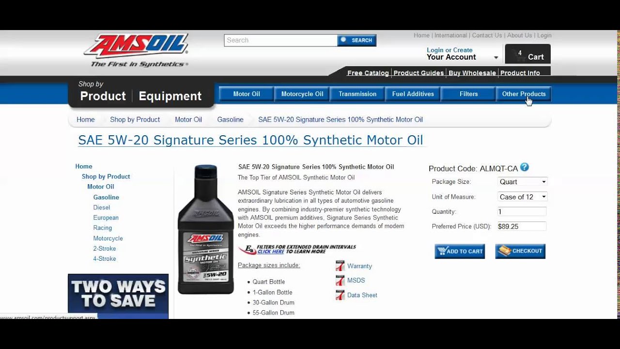 Amsoil online product look up guide - YouTube