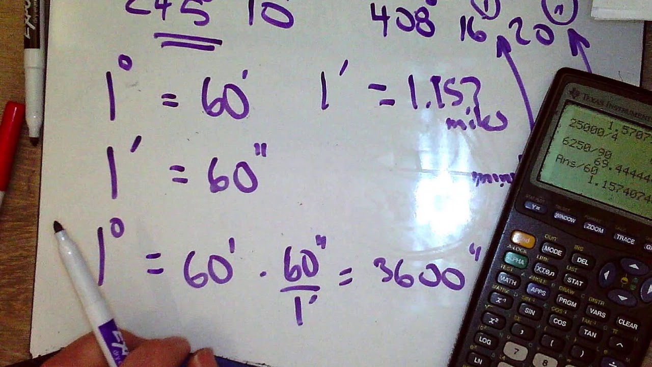 trig basics assign 6 s=r*theta and distnce btwn cities - YouTube