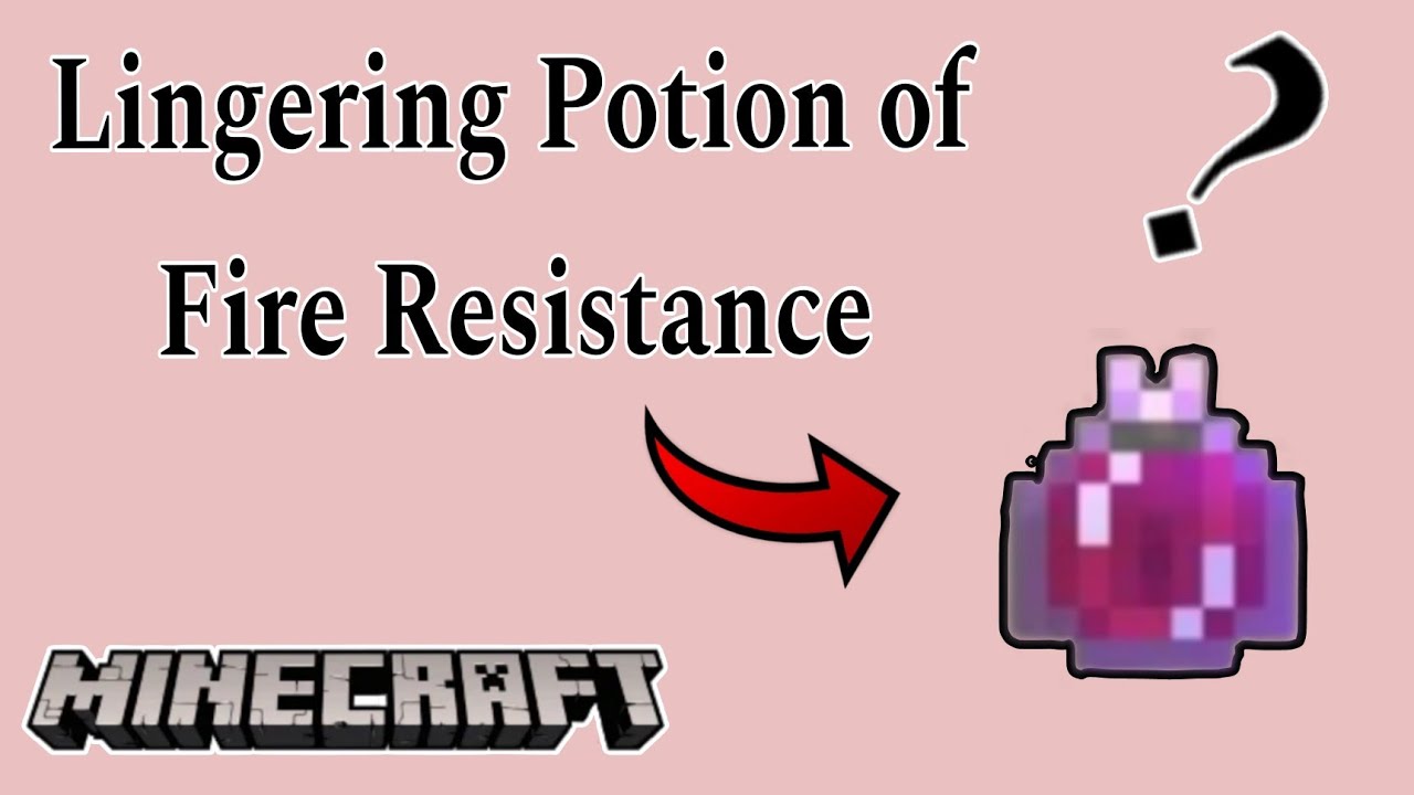 How To Make Lingering Potion Of Fire Resistance In Minecraft - YouTube