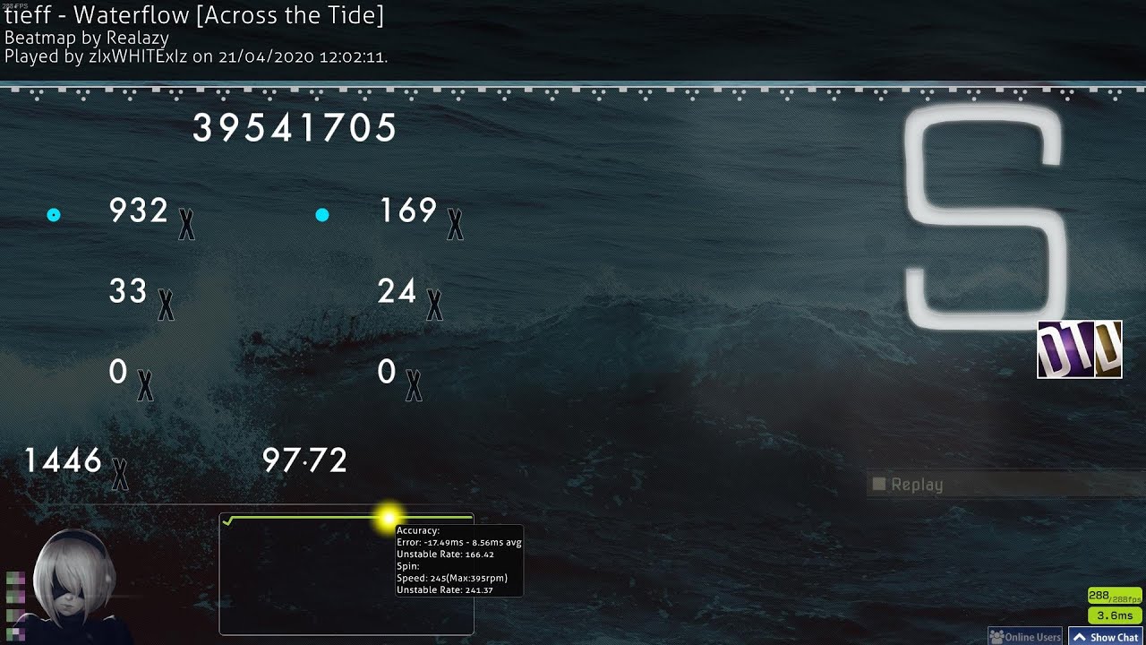 osu! | tieff - Waterflow [Across the tide] - HDDT - 97.72% - 293pp - #4 - YouTube