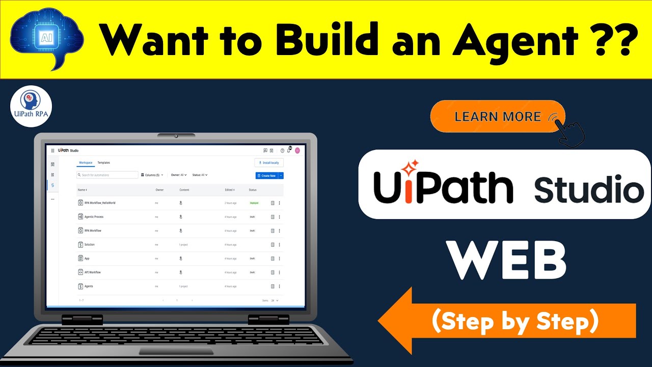 UiPath Studio Web Tutorial Step-by-Step | RPA Workflow Demo | UiPath ...
