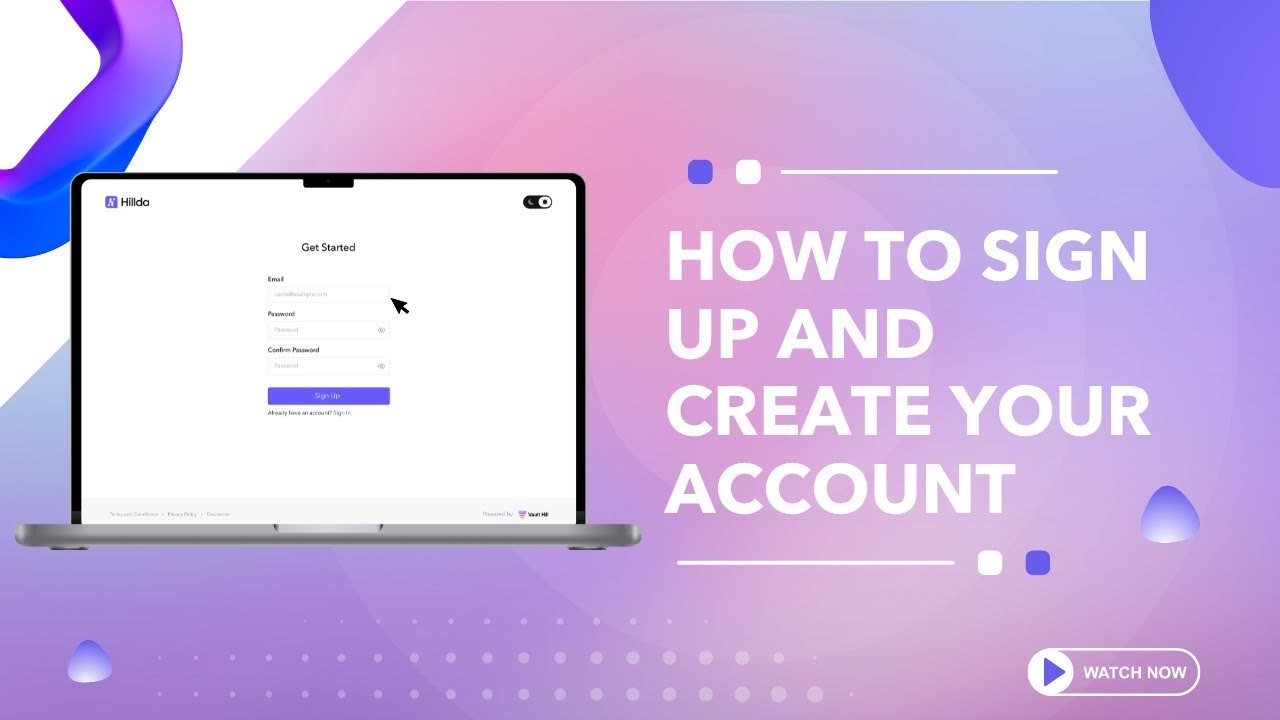 Hillda- How to Sign up and Create your Account - YouTube