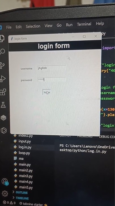 login Page using python programming #python #shorts - YouTube