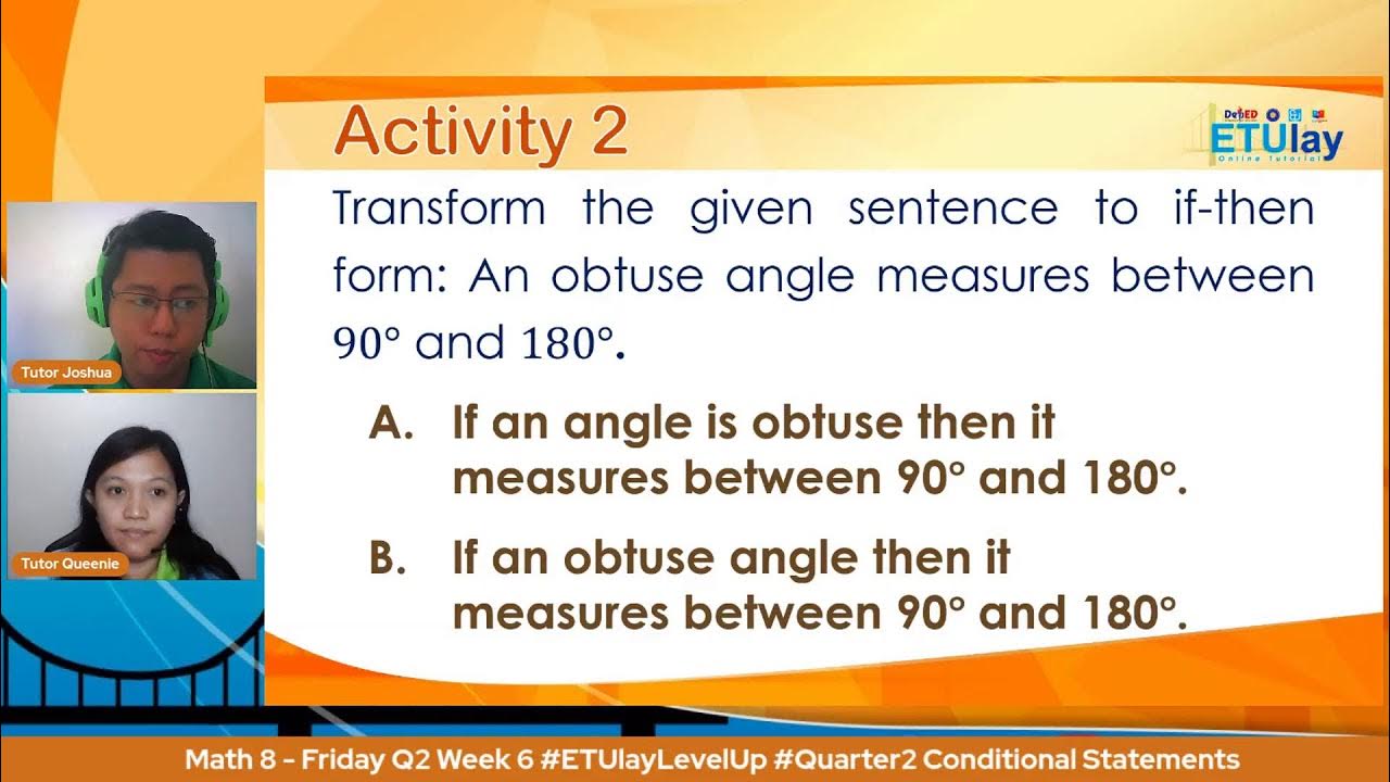 Math 8 - Friday Q2 Week 6 #ETUlayLevelUp #Quarter2 Conditional ...
