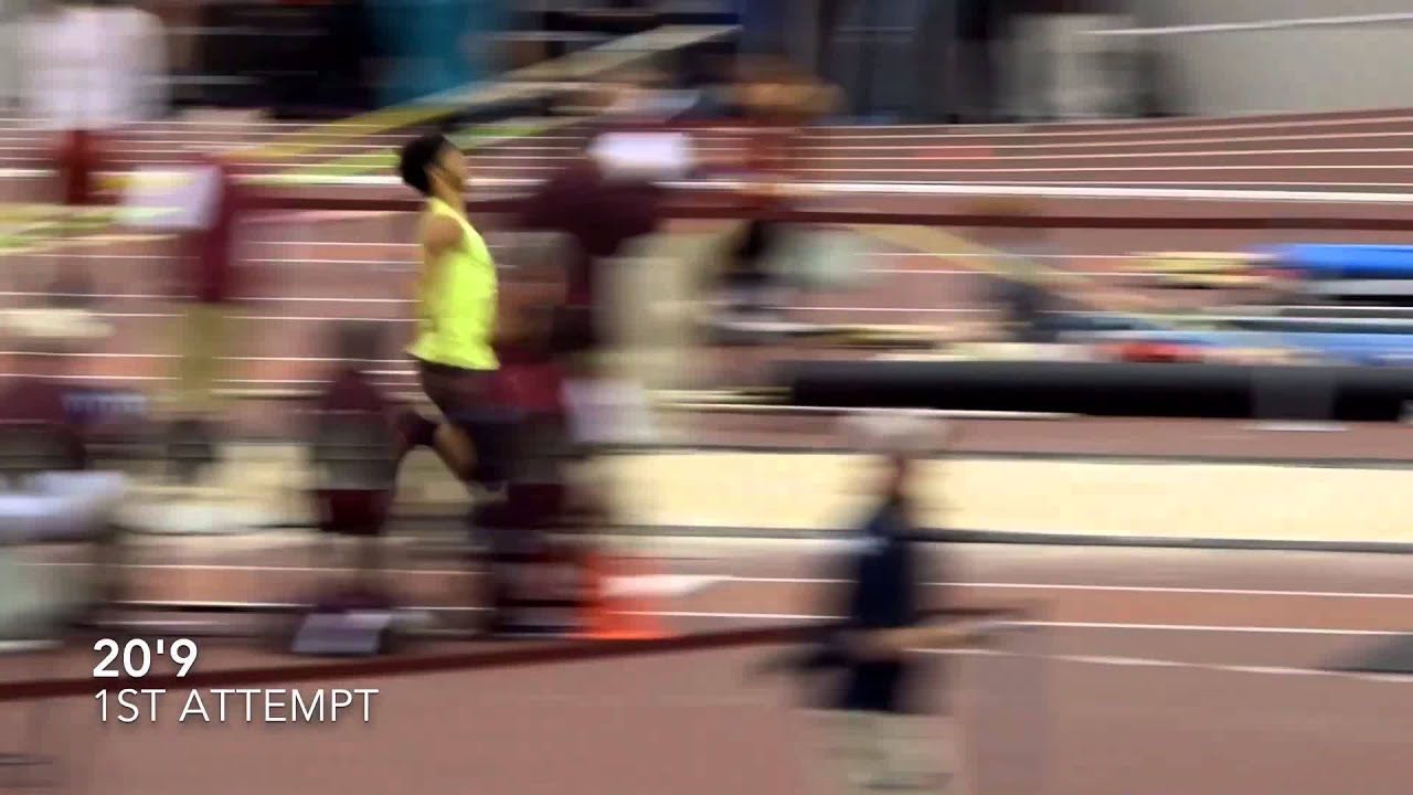 Howard Grant Long Jump @ Texas A&M HS Indoor Classic 2016 - YouTube