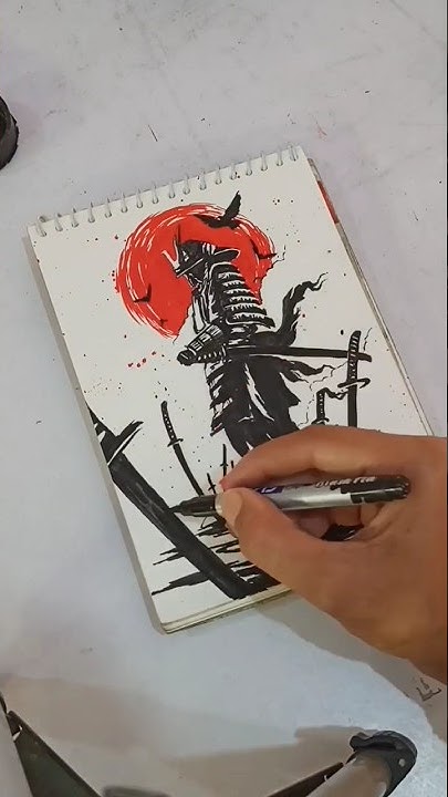 Japanese Samurai #drawing / DAY 16 #100days100drawings #shorts #samurai ...