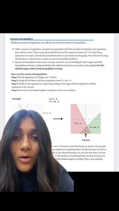 System of linear equations vs System of linear inequalities (SAT MATH ...