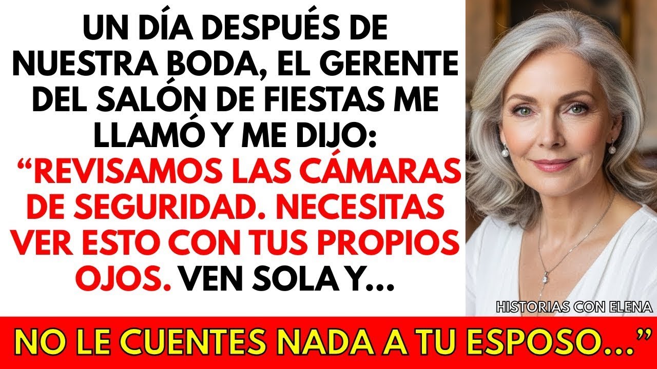Del salón de fiestas llamaron:“Necesitas ver la grabación. Ven sola ...