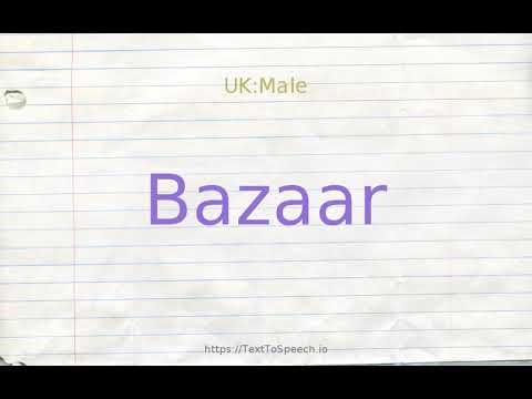 How to pronounce bazaar - YouTube