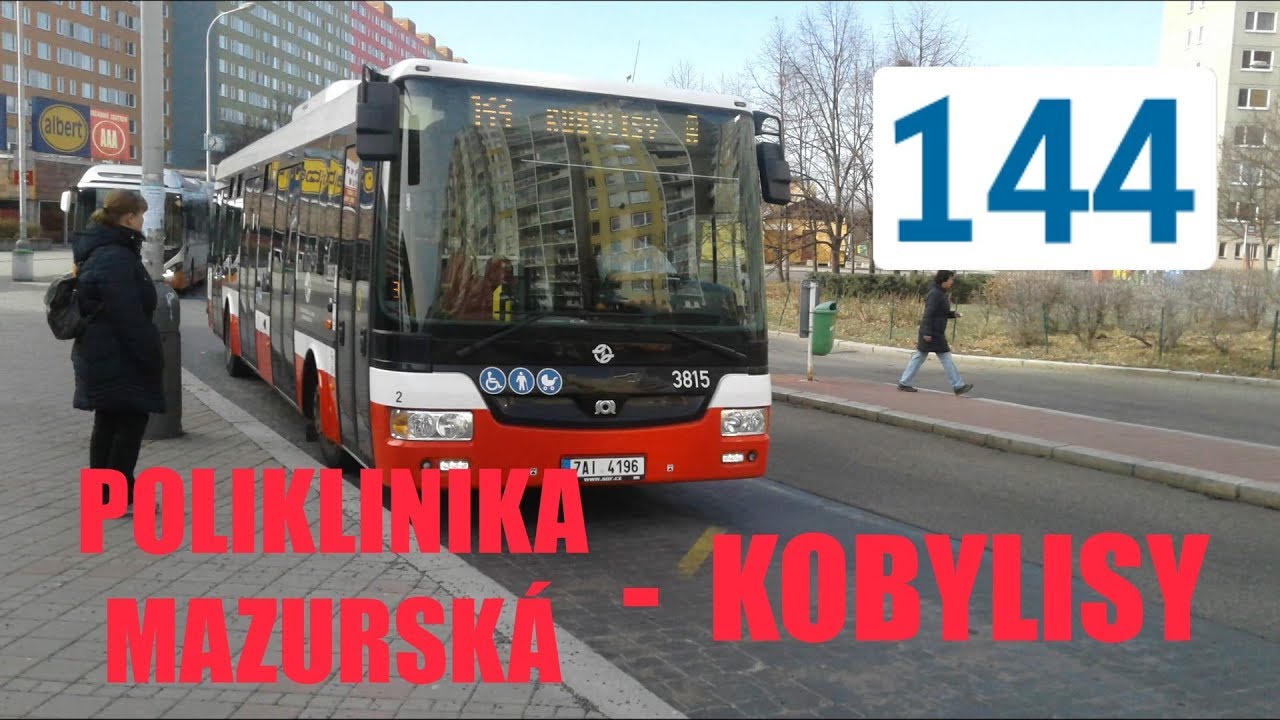 Praha linka 144 v trase Polikl.Mazurská - Kobylisy - YouTube