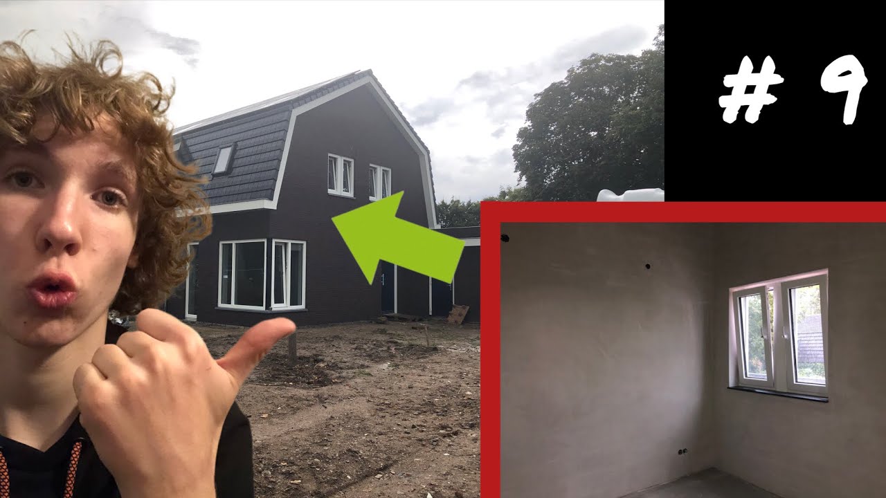 De eerste VERDIEPING stucen (huis bouwen #9) - YouTube