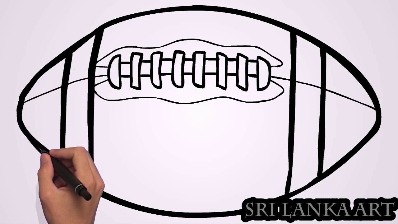 How to Drawing Rugby Ball | Drawings Tutorials for Kids | Kids Drawing ...