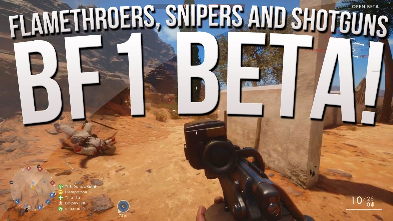 Flamethrower Elite, Snipers and Shotguns - BF1 Beta PC Gameplay - YouTube