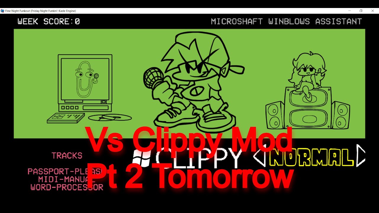 FNF but Clippy Mod - YouTube