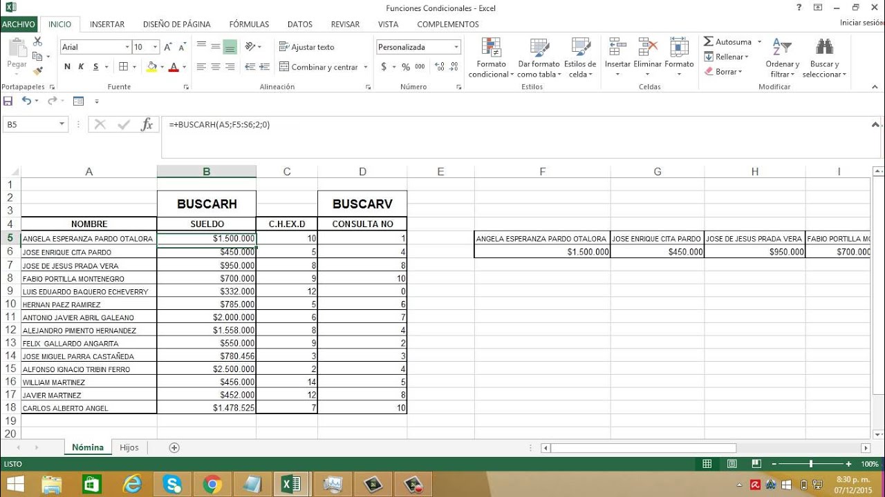 Funcion BuscarV BuscarH en EXCEL 2007-2010-2013 - YouTube