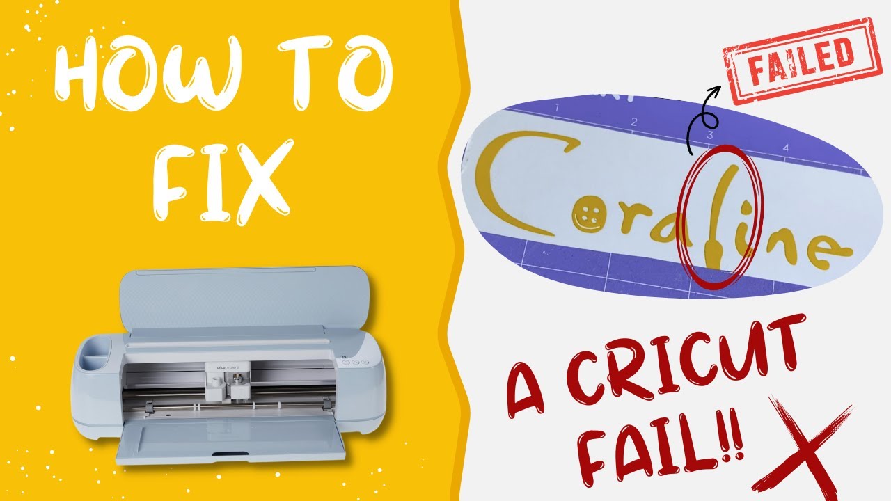 How To Fix A Cricut Fail - YouTube