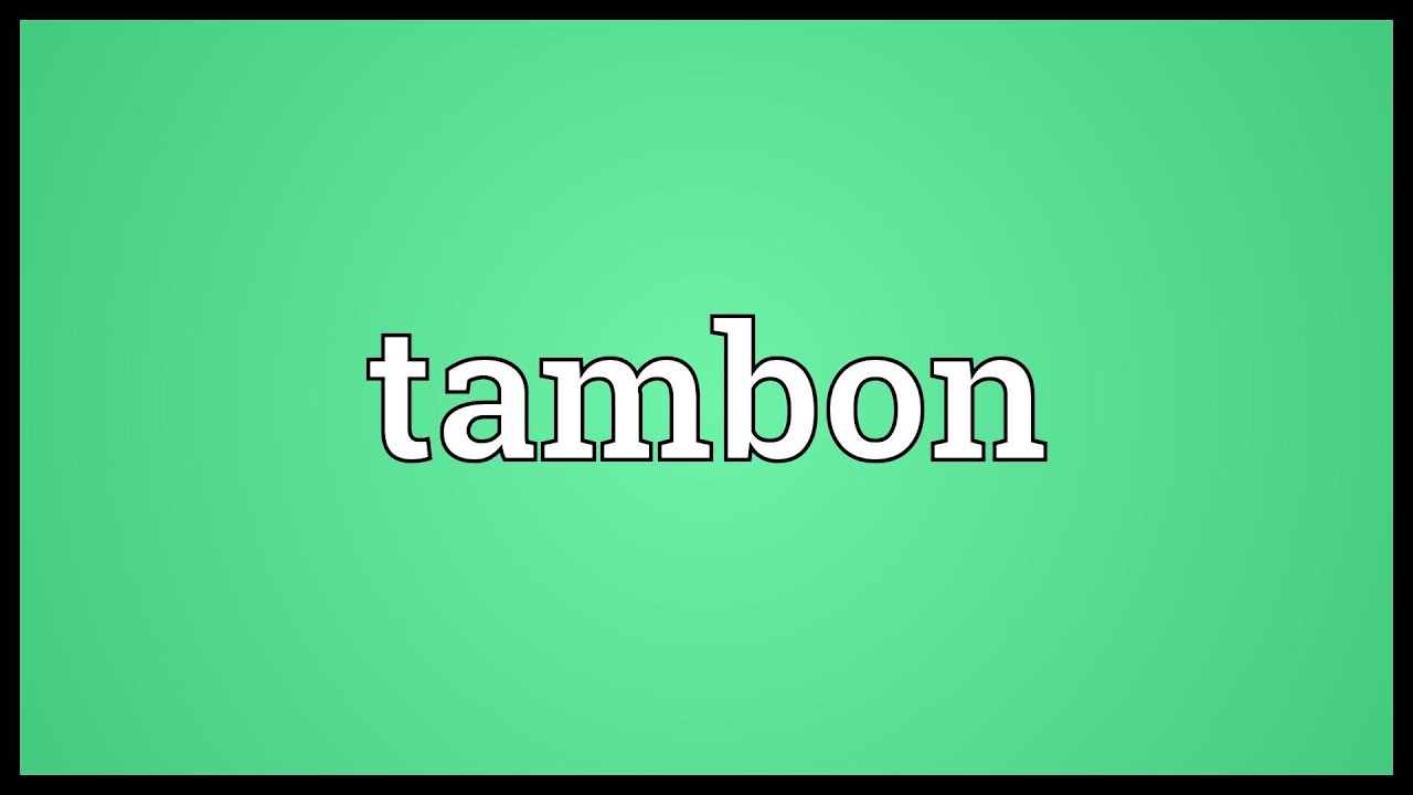 Tambon Meaning - YouTube