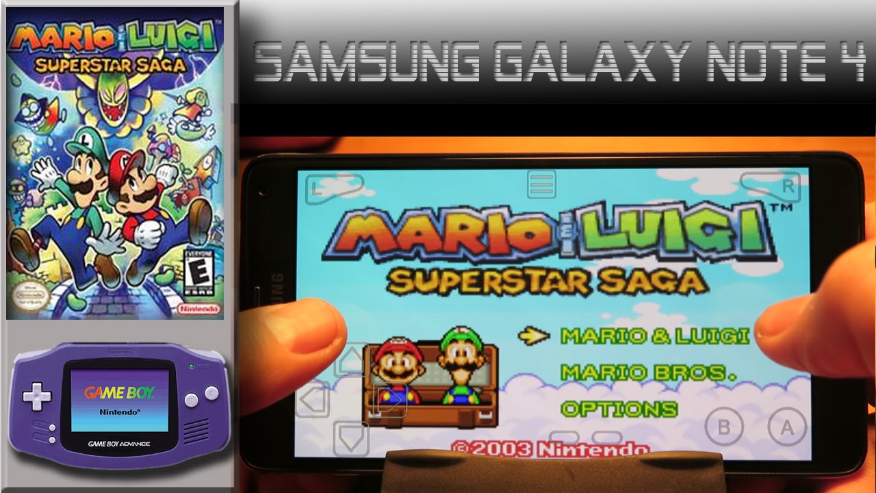 GameBoy Advance emulator on Samsung Galaxy Note 4( Mario and Luigi & My ...