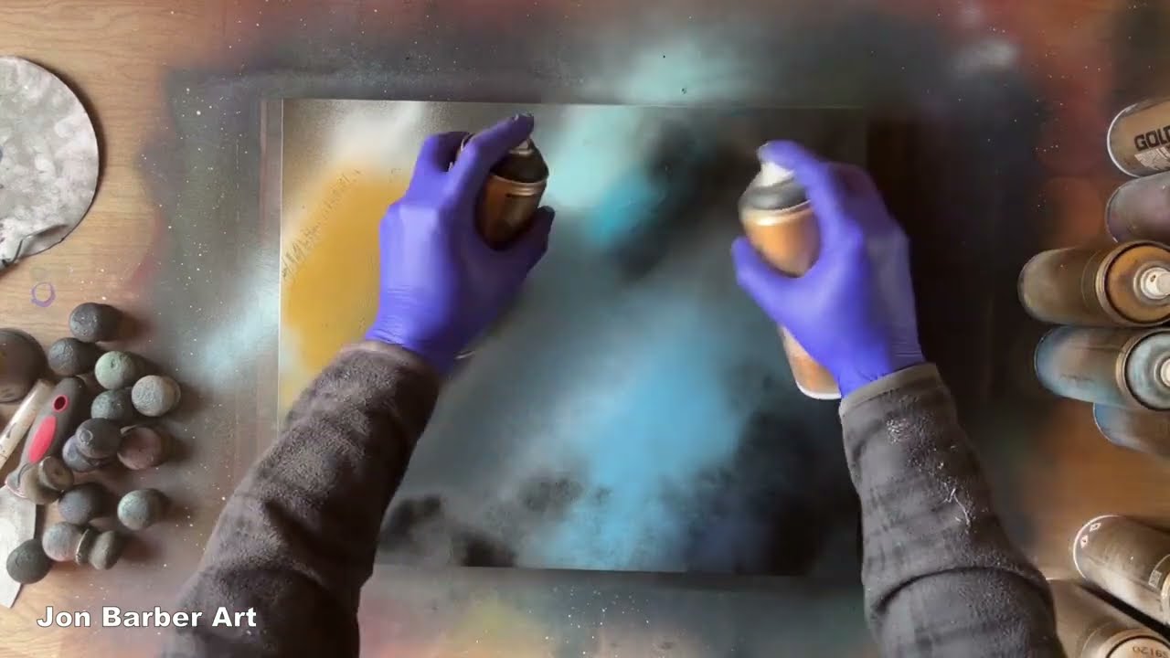 Reverse Spray Paint Art on Glass - YouTube