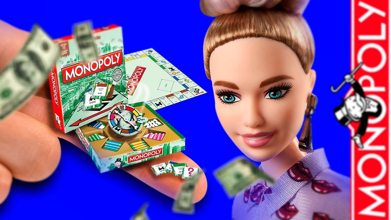 DIY Miniature MONOPOLY Game WITH BOX - DOLLHOUSE ACCESSORIES - TUTORIAL ...