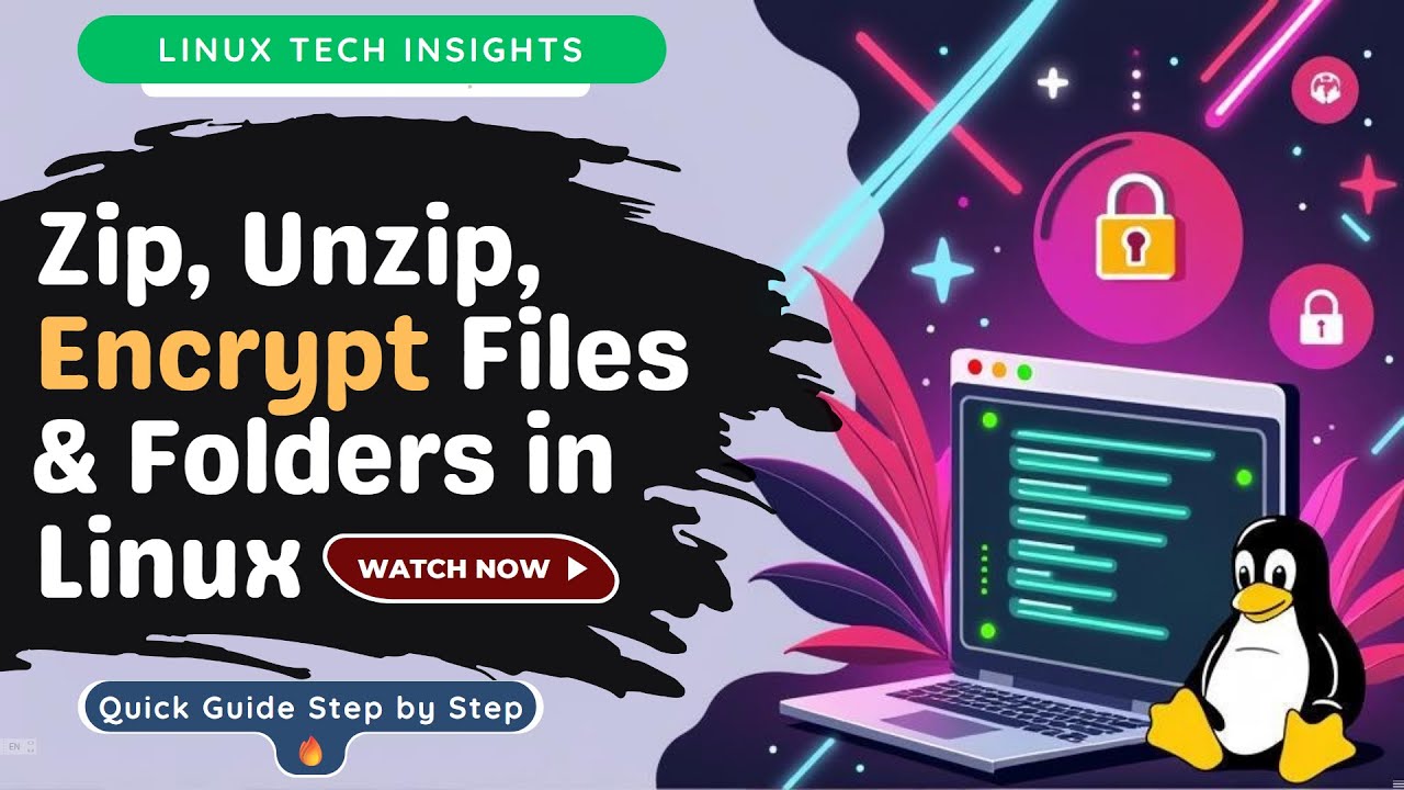 How to Compress Zip Unzip & Encrypt Password Files & Folder in Linux ...