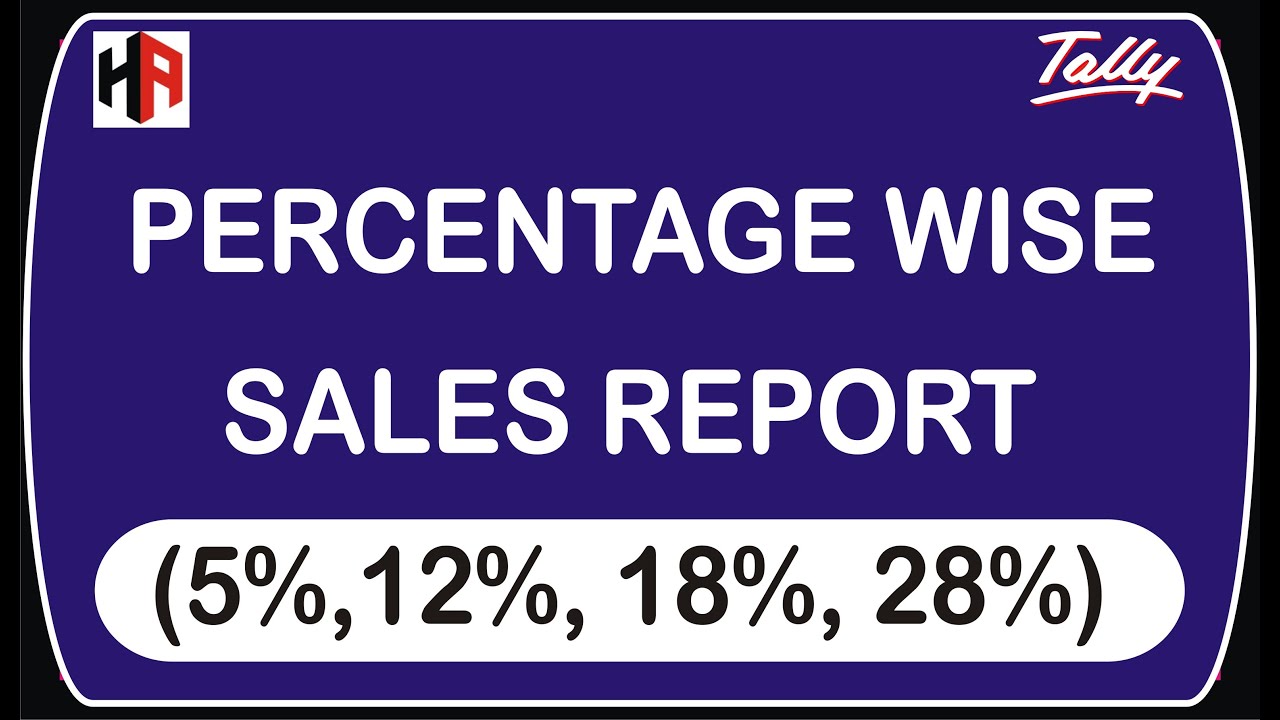 How to Prepare Percentage Wise Sales Report in Tally | Sales Report in ...