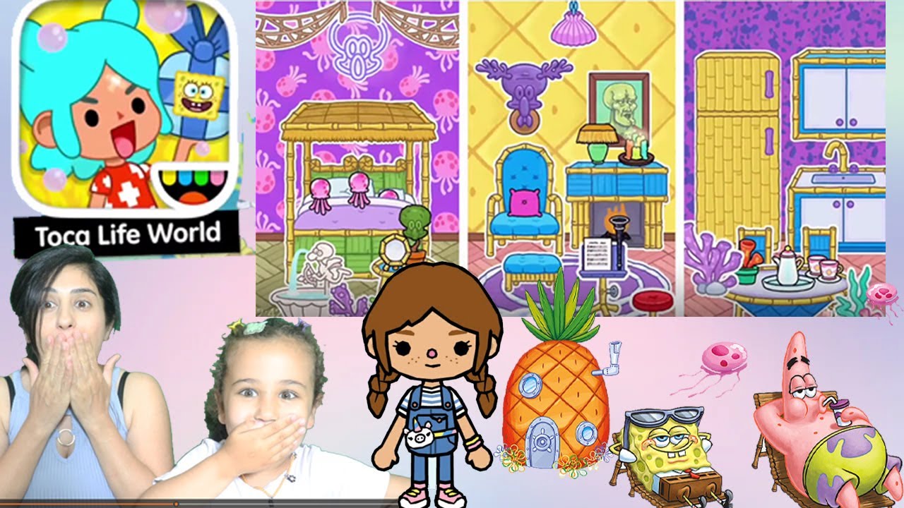 Sünger Bob Toca Boca İş Birliği Mobilya Paketi Toca Life World Yeni Ev ...