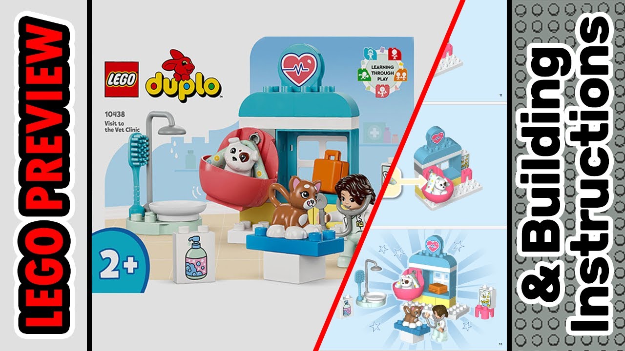 PREVIEW: 10438, LEGO Duplo, Visit to the Vet Clinic & Building ...