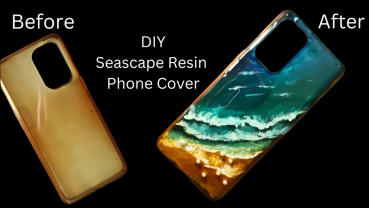 Let's paint A phone case/ Resin phone cover/ DIY phone cover with ...