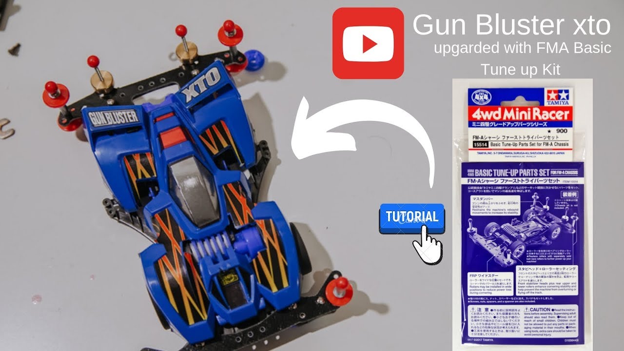 [Tamiya mini 4wd STO BASIC] FM-A Chassis with basic tune up kit|ガンブラスター ...
