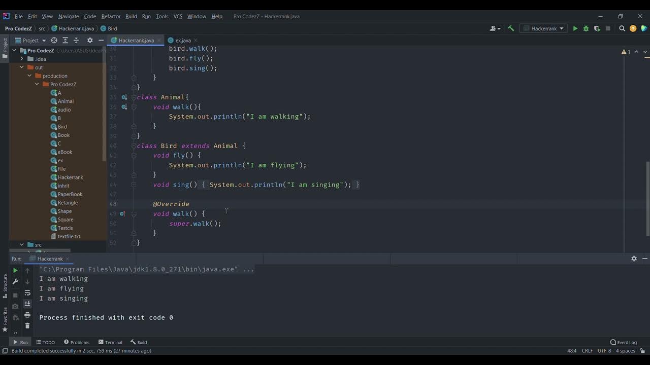 Method Overriding – Hackerrank java - YouTube