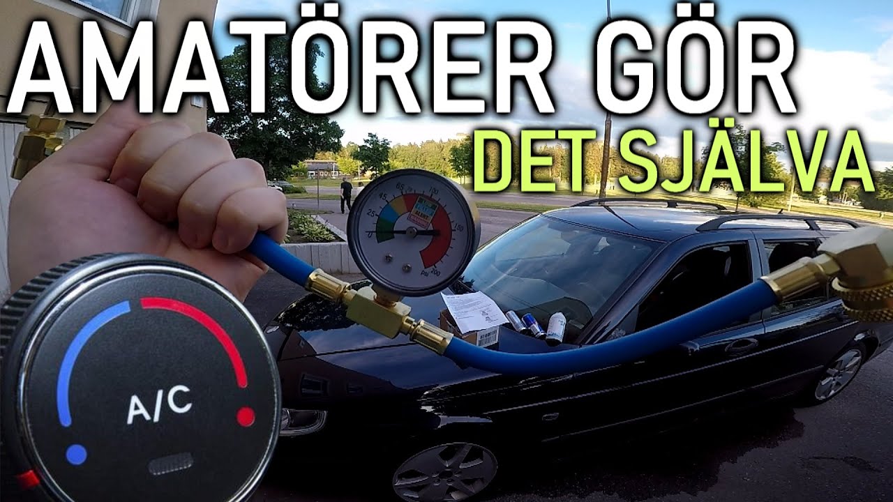 FYLLER PÅ AC I BILEN - YouTube