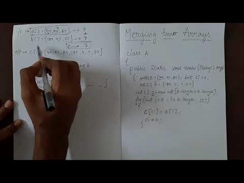 Merging two Arrays | Java - YouTube