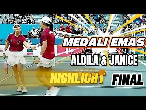 MOMEN ALDILA & JANICE, EMAS UNTUK INDONESIA!!! HIGHLIGHT FINAL TENNIS TEAM PUTRI