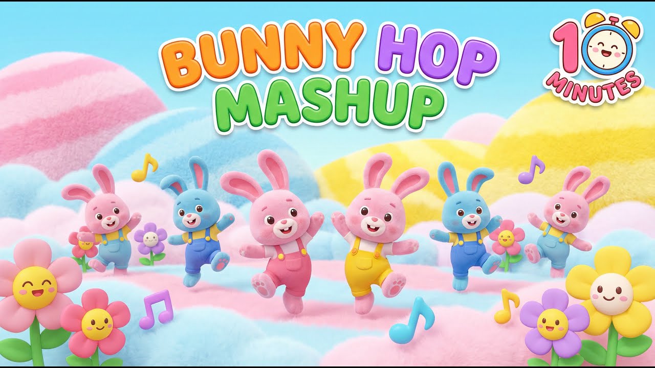 Bunny Hop Song Mashup | Fun Dance Songs for Kids | Buzzy Tune’s Time ...