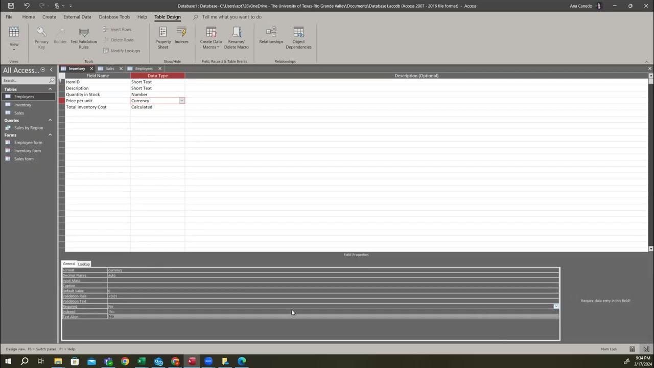 Access Database Assignment Step 4.1 - YouTube
