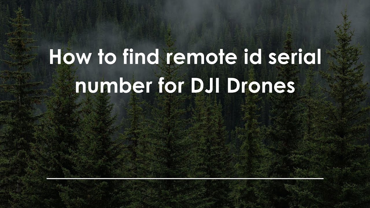 How to find remote id serial number for DJI Drones - YouTube