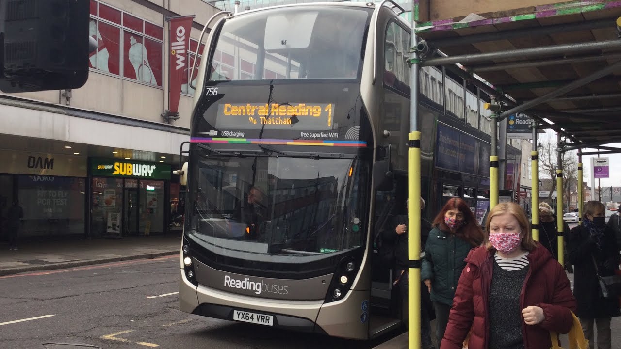 Reading Buses Enviro400MMC 756 (YX64 VRR) On Route 1 To Reading - YouTube
