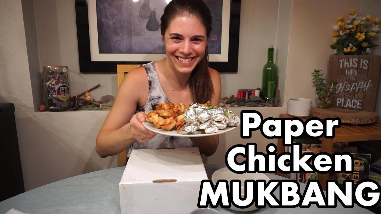PAPER CHICKEN 먹방 | MUKBANG - YouTube