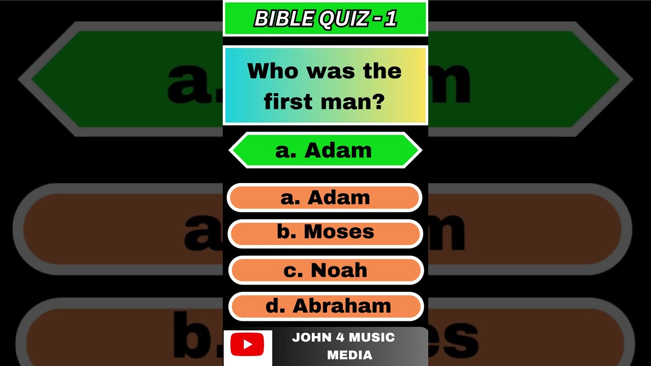 BIBLE QUIZ -1 ( English) || SUNDAY SCHOOL BIBLE QUIZ IN ENGLISH # ...