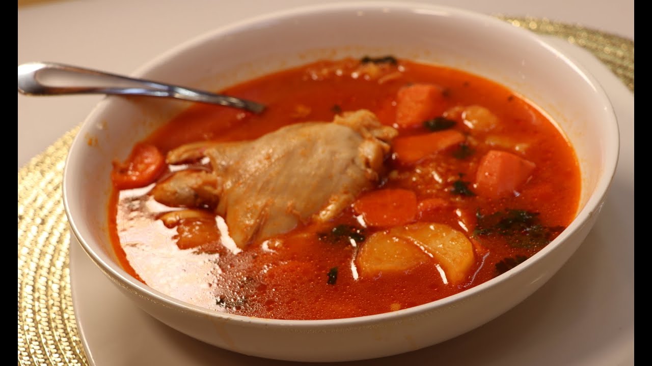 Caldo de Pollo ⎮Con Chili Colorado ⎮Chicken Soup ⎮Recipe - YouTube