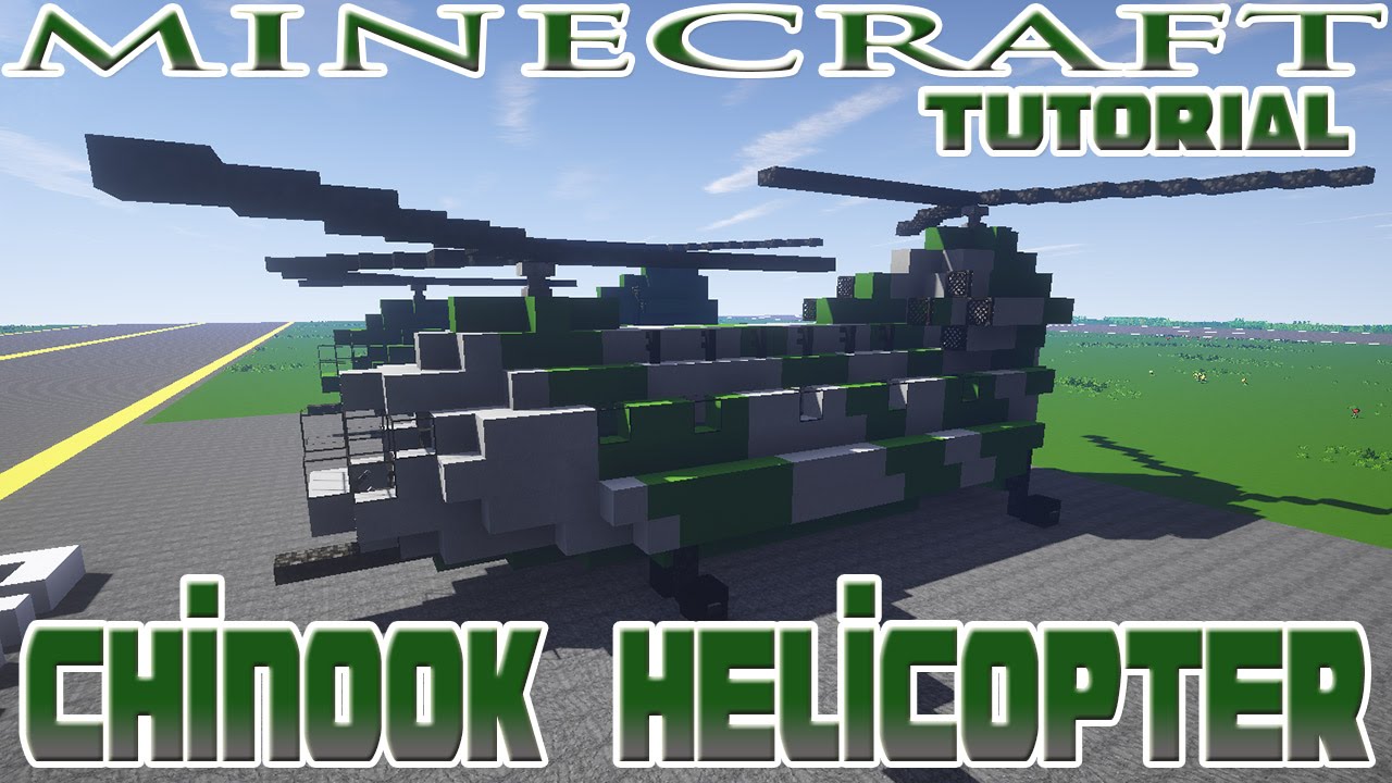 Minecraft: Helicopter Tutorial (Boeing CH-47 Chinook Tutorial) - YouTube