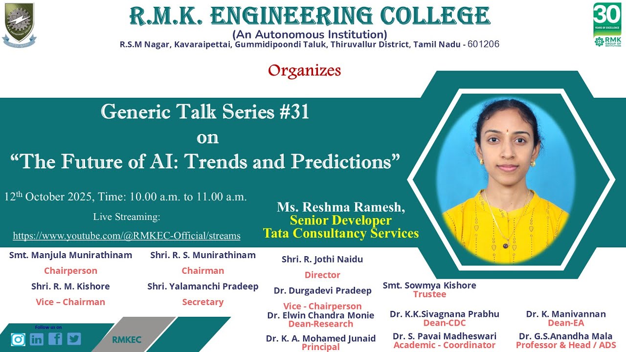 Generic Talk Series #31 – "The Future of AI: Trends and Predictions ...