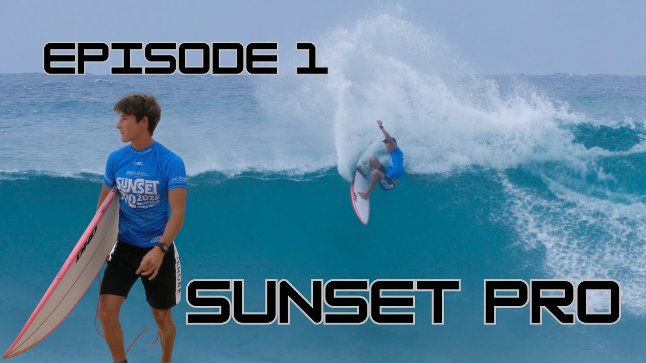 MY FIRST VLOG! SURFING HUGE WAVES AT THE SUNSET PRO! - YouTube