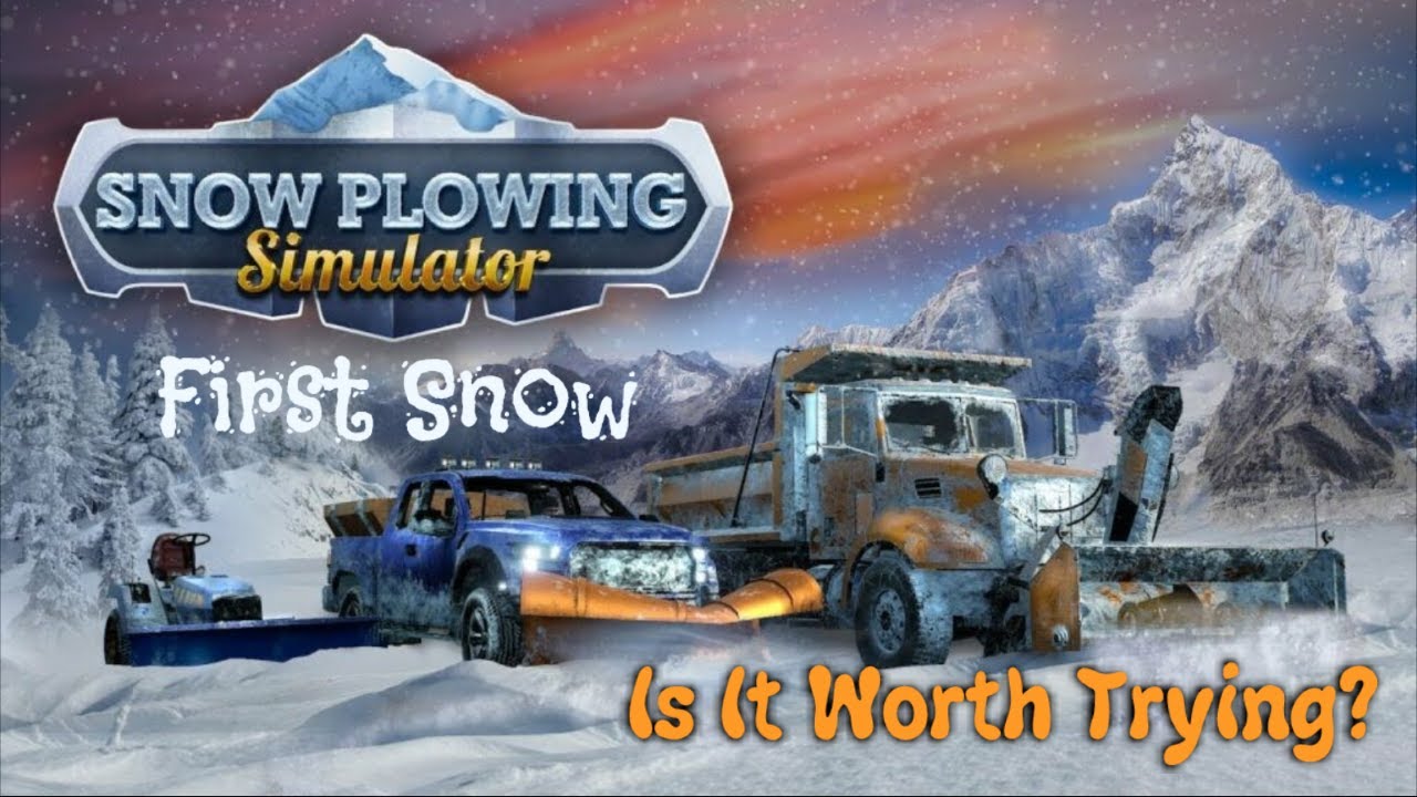 Snow Plowing Simulator | First Snow | Is Shoveling Snow Exciting? - YouTube